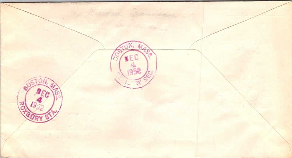 GOLDPATH: Netherlands cover 1952 to USA registered first day CV908_P18 ...