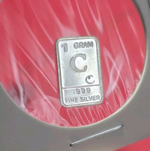 Letter "C" - 1 Gram .999 Fine Pure Silver Bullion Mini Square Bar Ingot ...