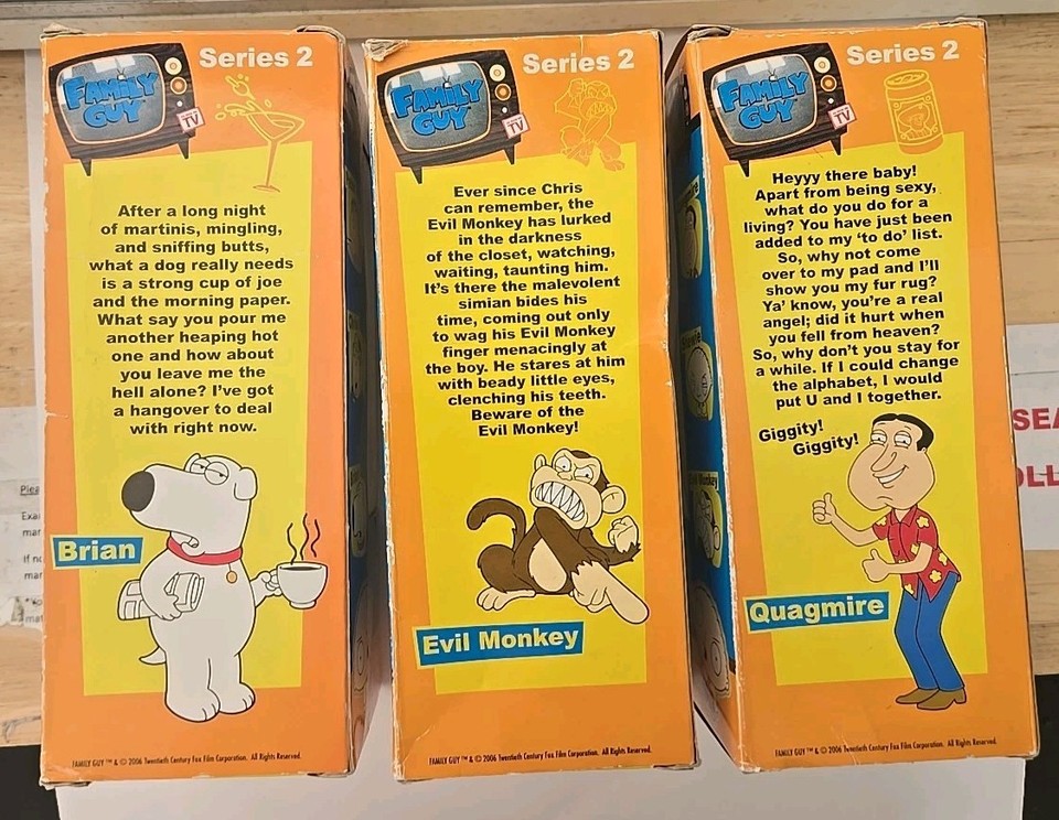 Family Guy Brian Quagmire Evil Monkey Funko Wacky Wobblers Series 2 ...