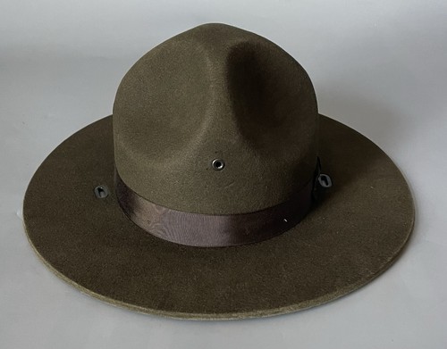 U.S. Army Drill Instructor Sergeant Felt Hat Olive Green — Men Size 7 — See Desc | eBay