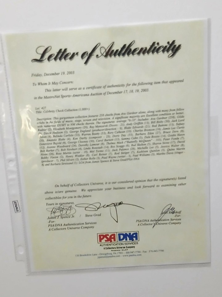 The Incredible Hulk 1970s - Bill Bixby Signed Check from 1968 - PSA ...