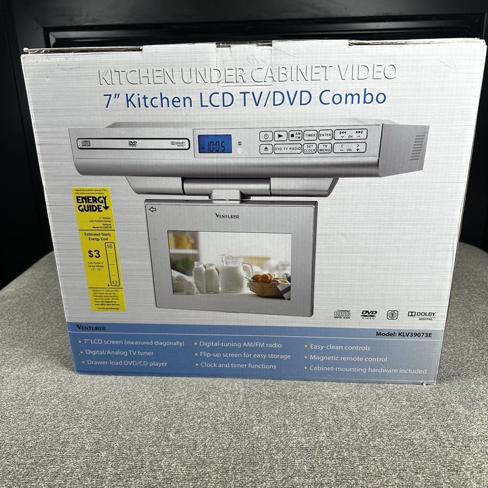 VENTURER 7" Under Cabinet Combo KLV39073E LCD TV DVD Player AMFM Radio ...