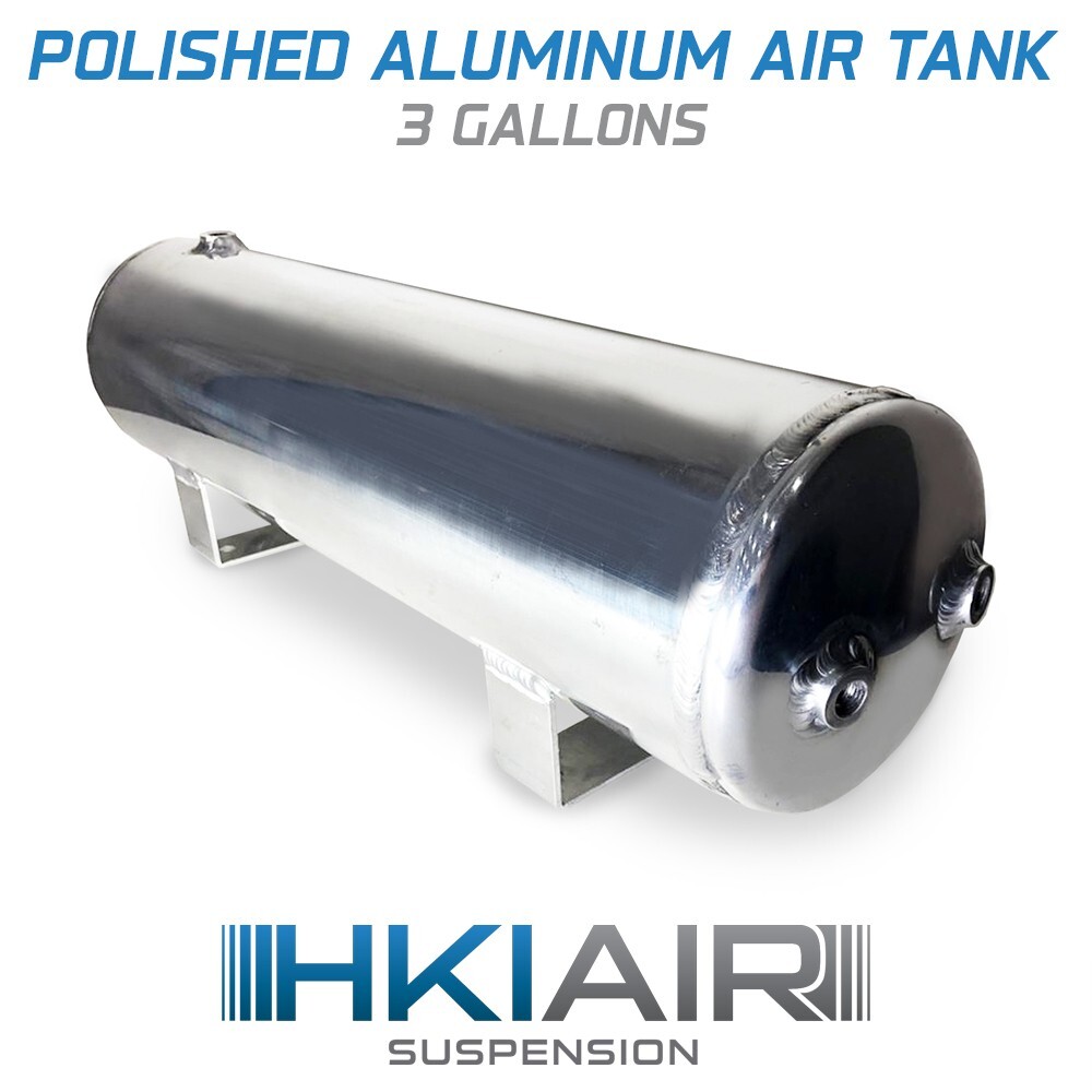 3 Gallon 6 Ports Air Tank Polished Aluminum Air Ride Suspension | eBay