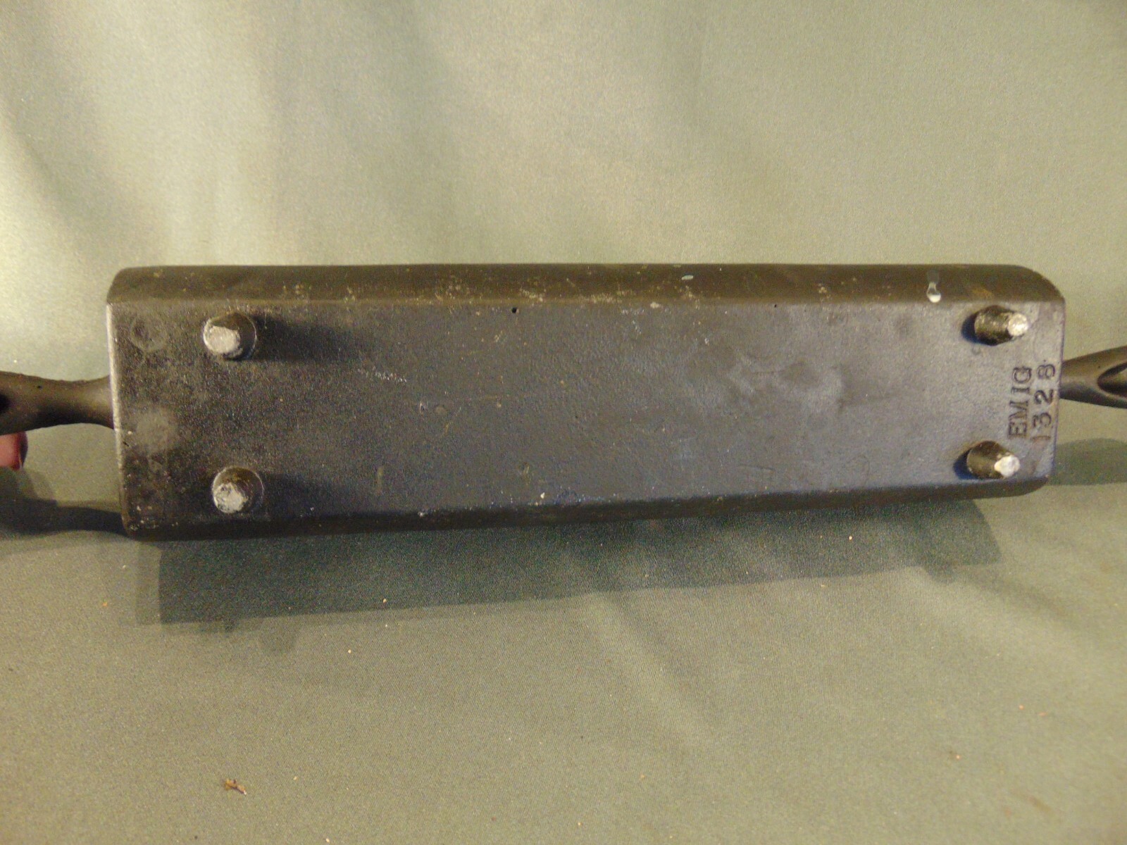 Black cast iron rolling pin mini herb garden kitchen decor 15" long ...