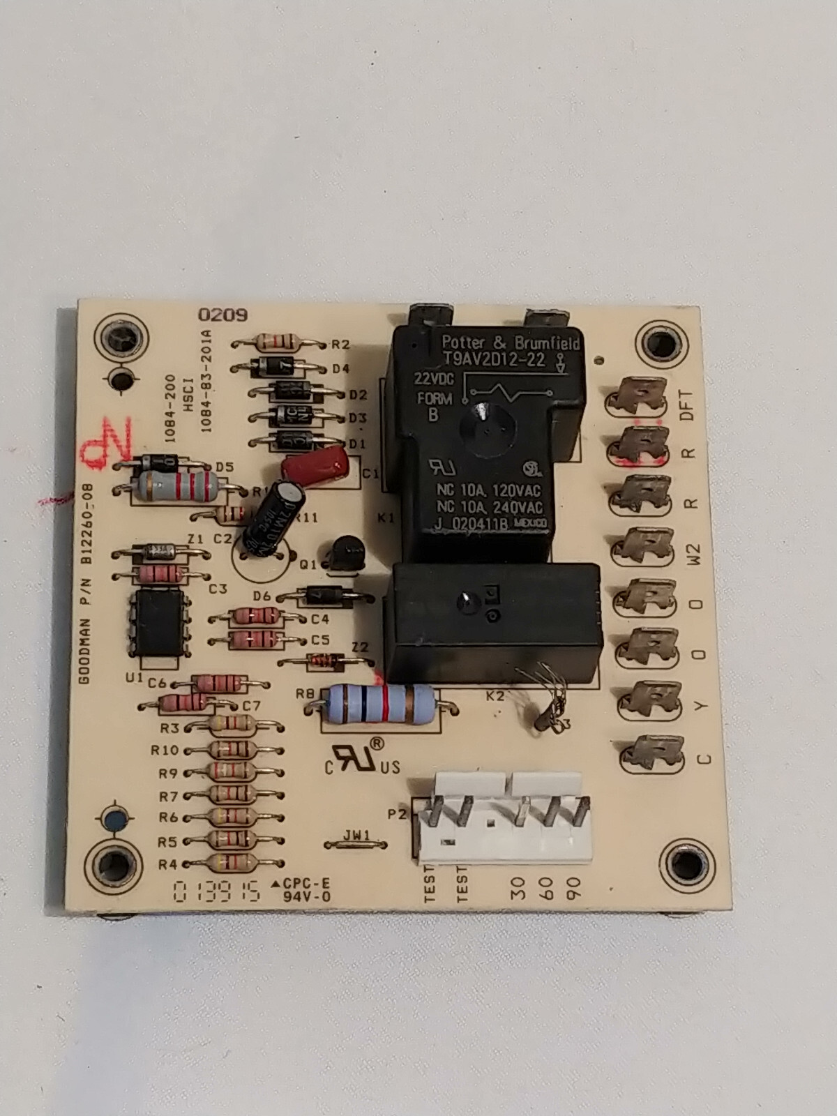 Goodman Defrost Control Board P/N B12260-08 1084-200 HSCI 1084-83-201A ...