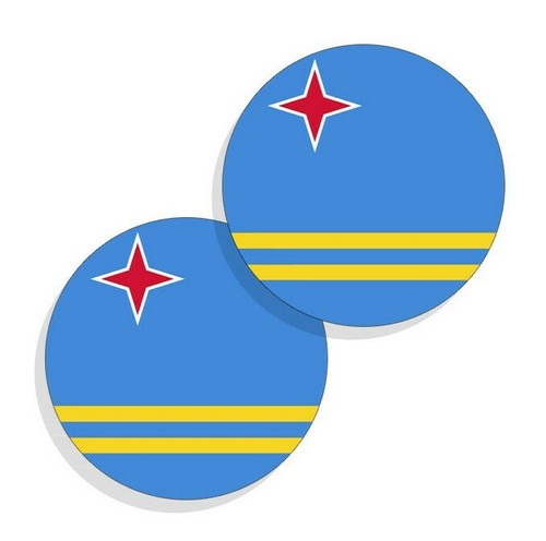 Aruba Flag Stickers Flag Decals Vinyl Indoor Outdoor Aruba Stickers ...