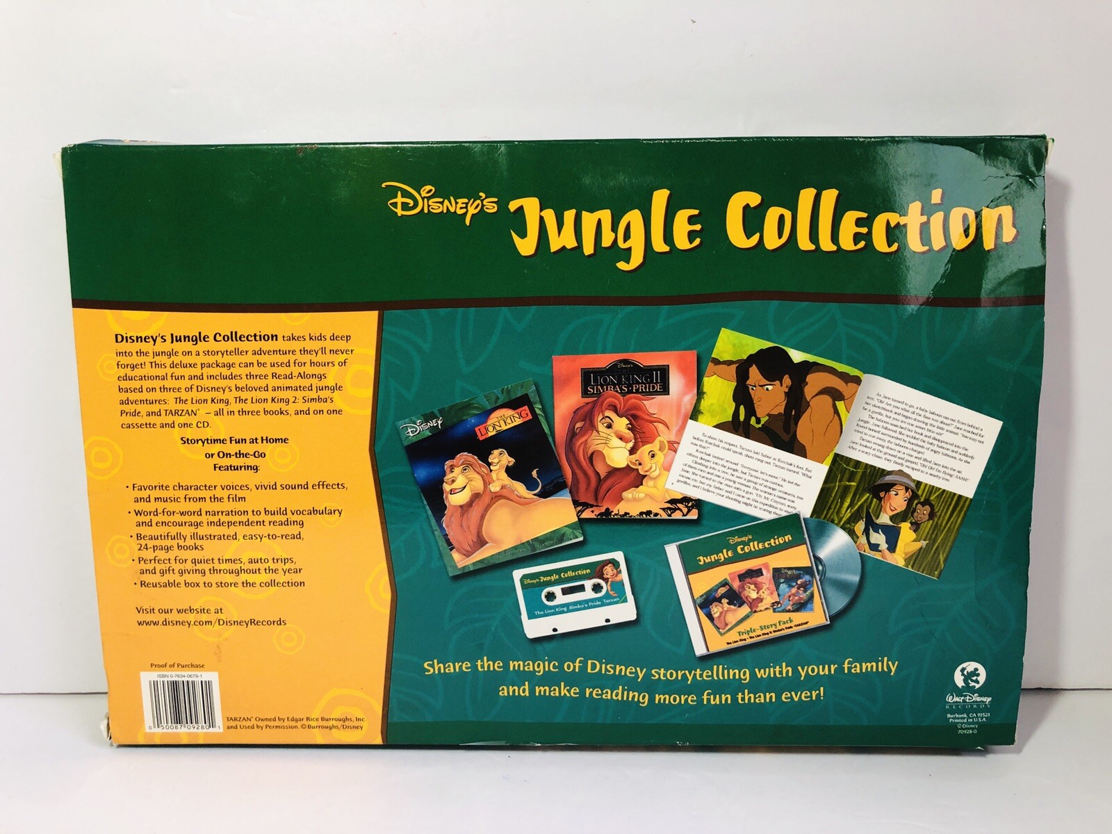 Lion King, New Disney's Jungle Collection 3 Stories on Tape, Book & CD ...