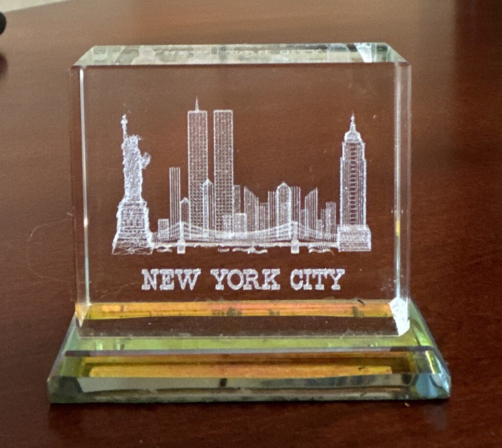Skyscraper Paperweights Vintage Art Glass Paperweight Austria Souvenir