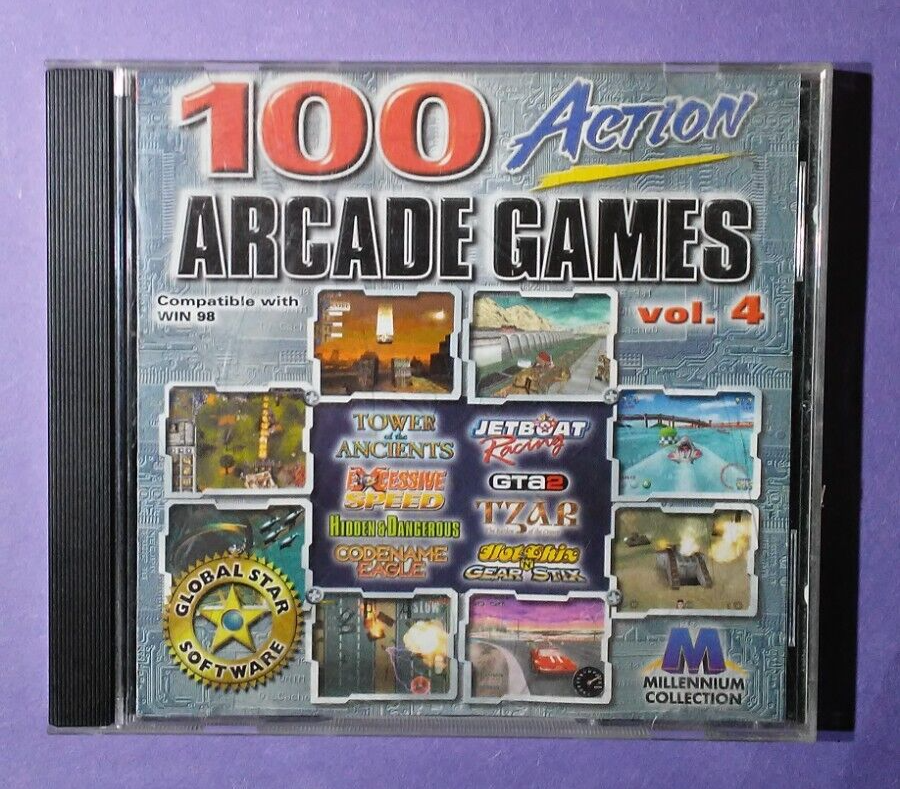 100 Action Arcade Games: Vol. 4 (PC, 2000) 778399994117 | eBay