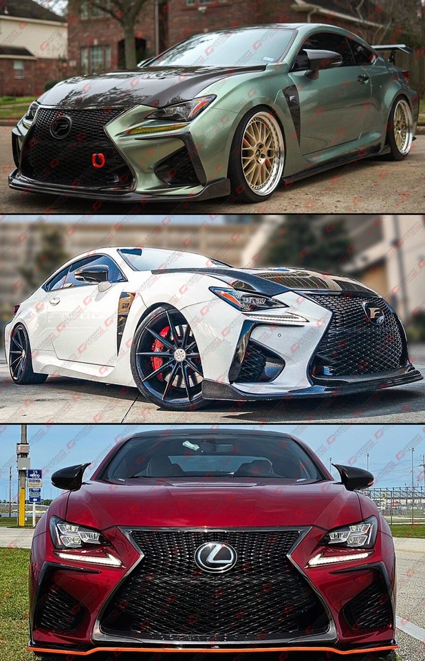 FOR 15-18 LEXUS RC F CARBON FIBER FRONT BUMPER GARNISH AIR VENT FANG ...