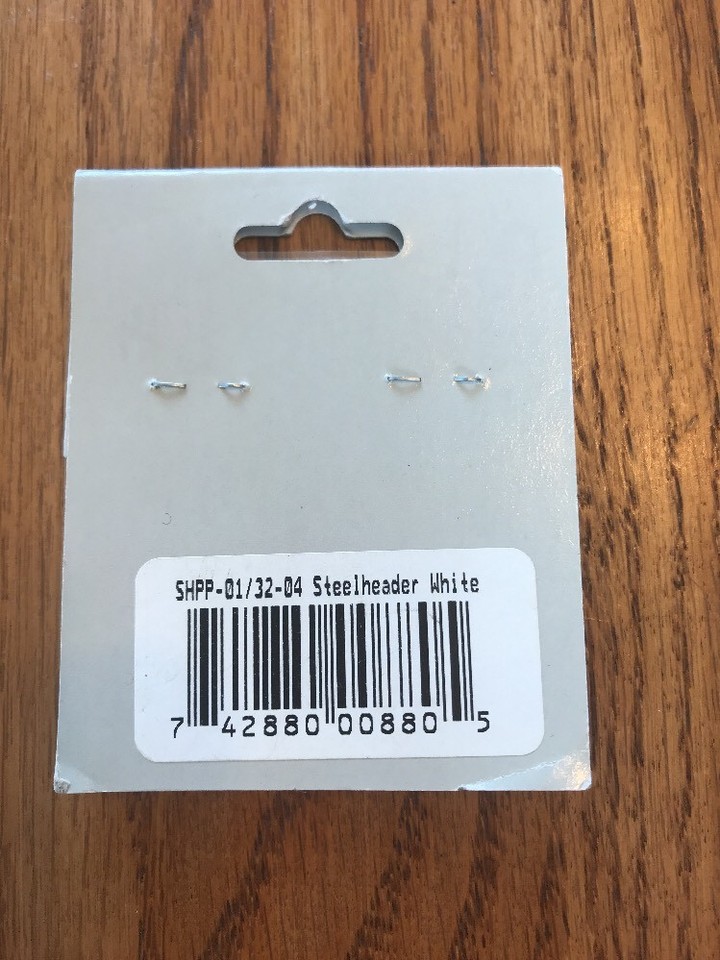 weldon tackle steel header jig 1/32 oz color White steelhead Ships N ...