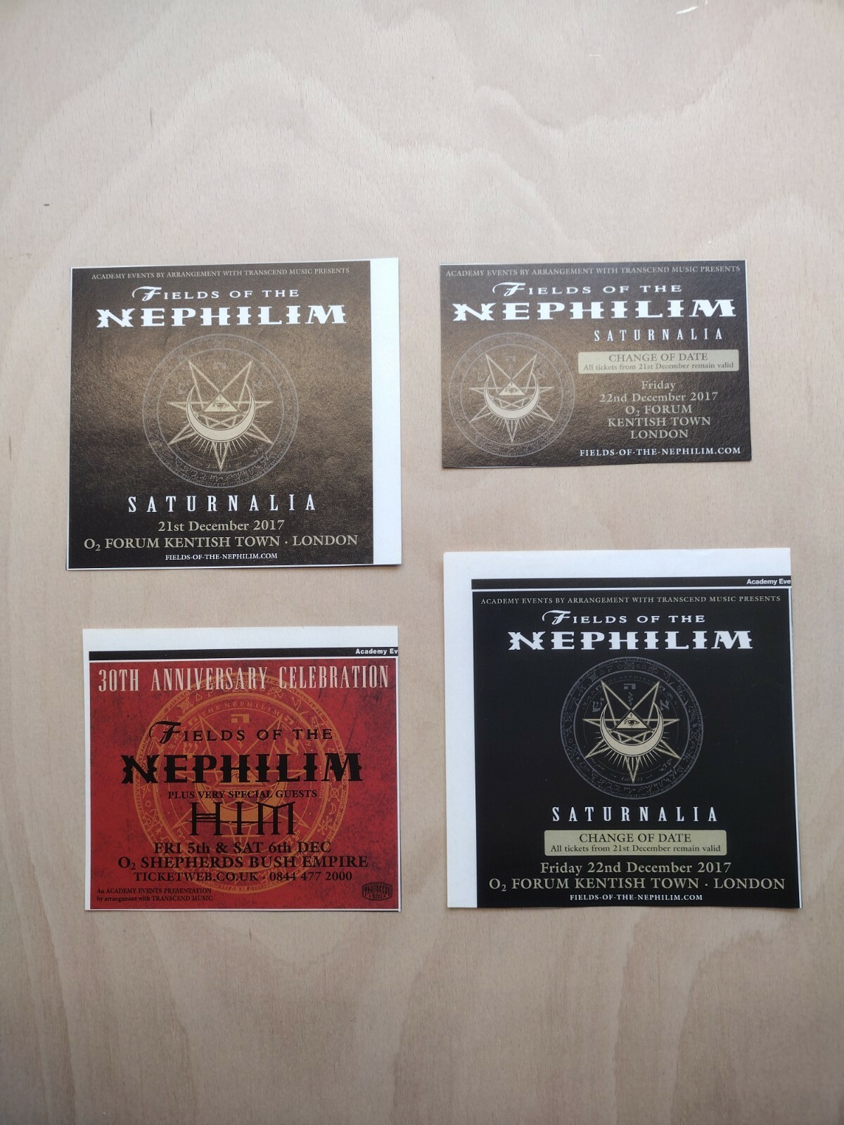 Fields of the Nephilim - BAND TOUR/ALBUM PROMO ADVERTS X 4 - 90'S - 00 ...