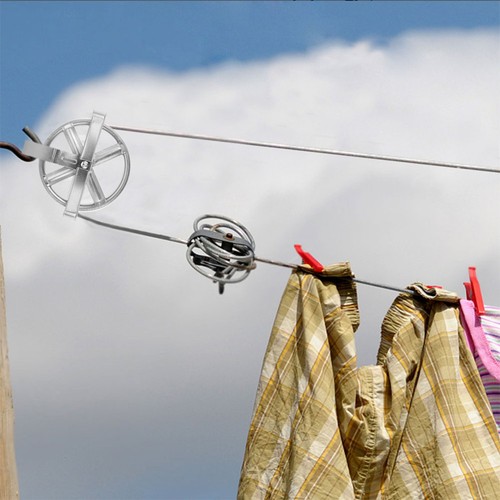 2 Pcs Clothesline Pulley Travel Clothing Hanging Rope Clotheslines | eBay