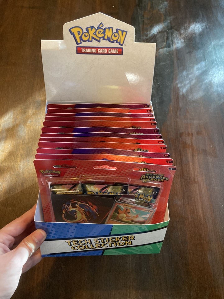 Pokemon Mega Evolution Ascended Heroes Tech Sticker Collection Display ...