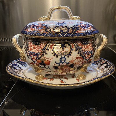 Royal Crown Derby IMARI SAUCE TUREEN/UNDERPLATE NOTTINGHAM FACTORY c ...