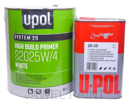 2K PRIMER FILLER 20-25 U-Pol High Build 5lt kit WHITE 4lt primer 1lt ...