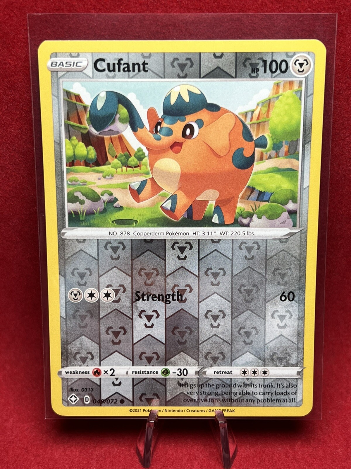 2021 Pokemon Card **Cufant** Shining Fates Set 049/072 Reverse Holo ...