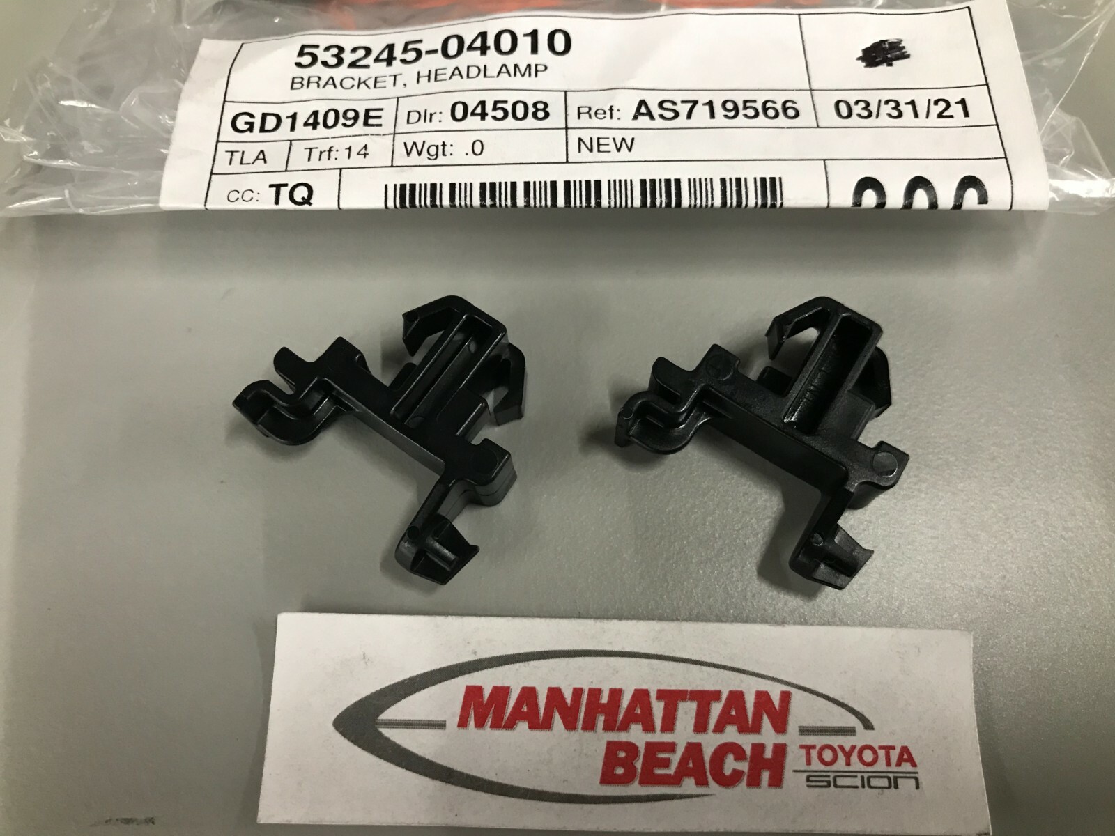 98-00 TACOMA PRERUNNER & 4WD LOWER HEADLIGHT PANEL RETAINER CLIPS SET ...