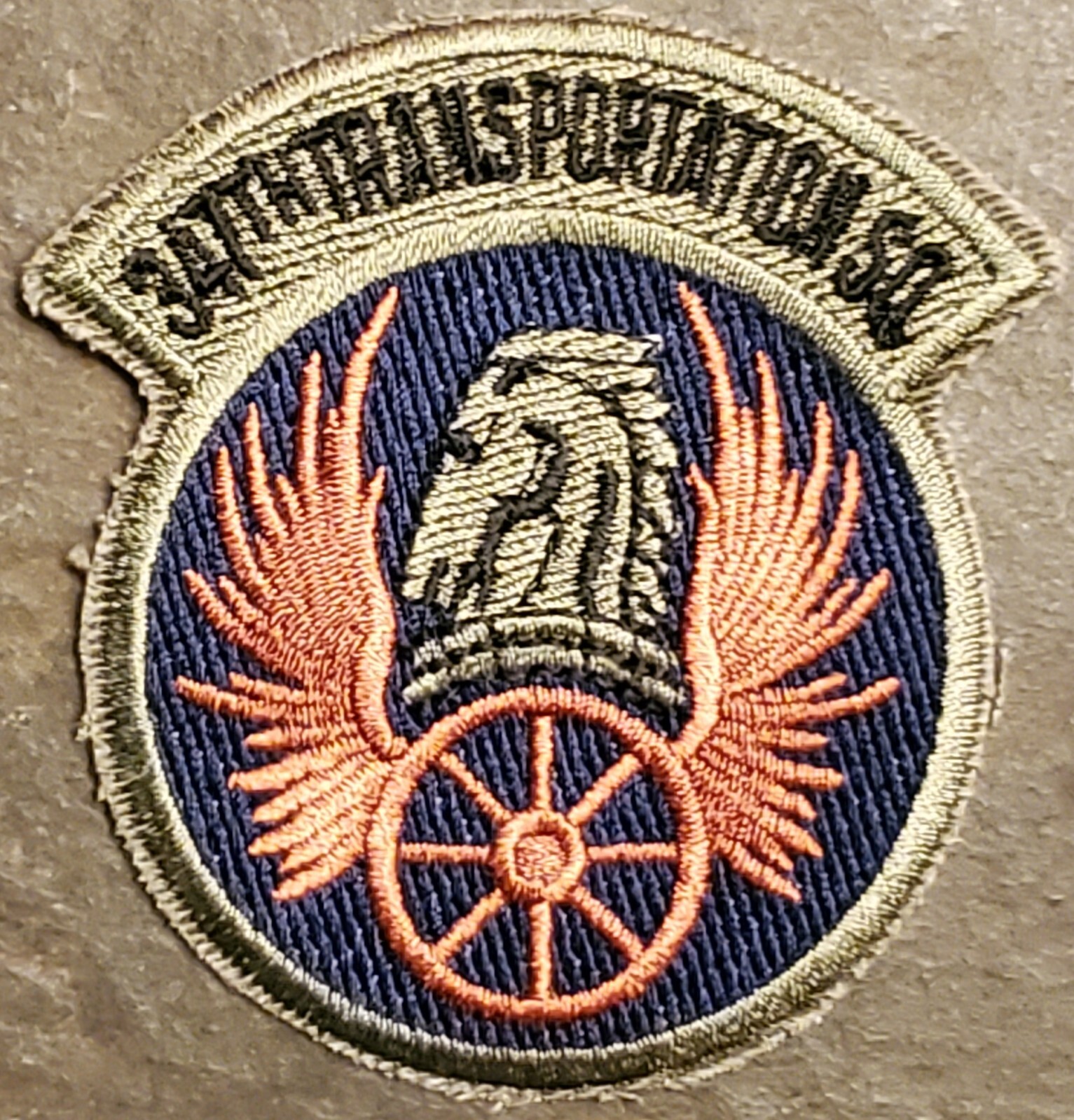 USAF AIR FORCE 34th TRANSPORTATION SQUADRON PATCH SUBDUED VINTAGE ORG ...