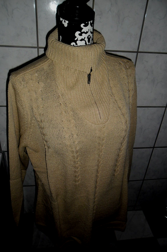 beiger Rollkragenpulli Pullover Winter Freizeit Pulli Rolli Gr 50 ...