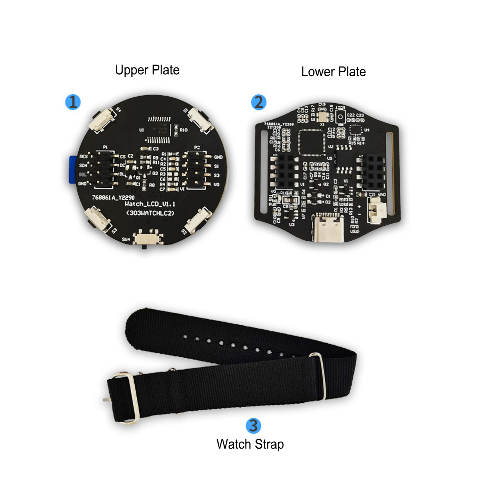Round Watch Development Board 1.28in TFT Display DIY Smartwatch ...