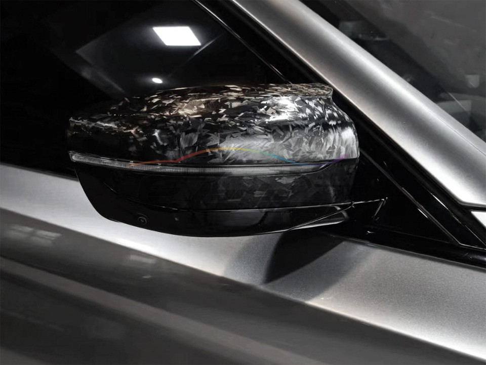 24K Chopped Forged Carbon Fiber Matte Black Car Vinyl Wrap Sticker ...