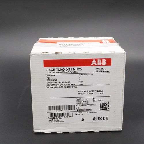 ABB Sace Tmax XT1 N 125 3p 40A Circuit Breaker | eBay