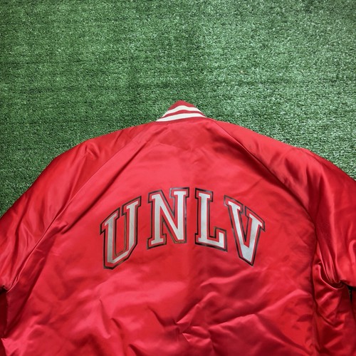 Vintage 80s UNLV Rebels Starter Satin Bomber Jacket Made In USA SZ L ...