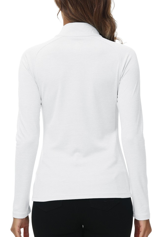 Women's Long Sleeve Half-Zip Pullover Athletic Tops Hiking Runing Golf ...