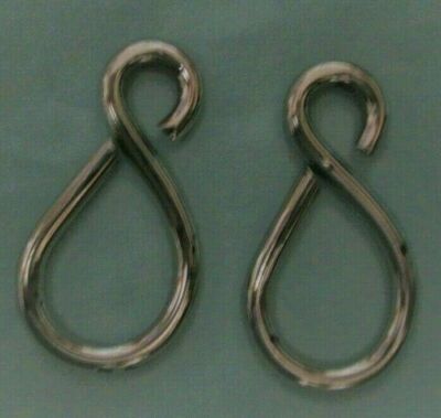 Rein Chain S Hooks -- Plain OR Fancy, Stainless, Blued, Black, Patina ...