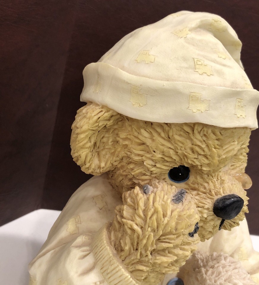Youngs Resin Teddy Bear Figurine Bedtime Get Well Collectible Large 10 ...