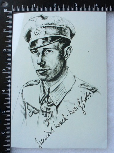 GERMAN WW2 KNIGHTS CROSS WINNER HELMUT BECK-BROICHSITTER PICTURE Not ...