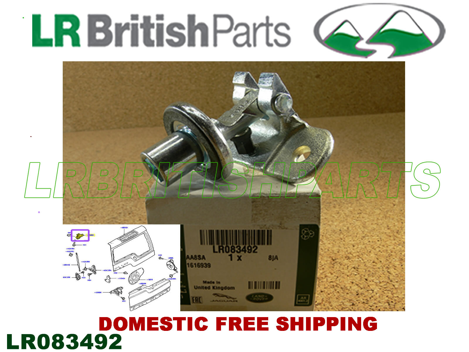 GENUINE LAND ROVER HINGE UPPER TAILGATE LR3 LR4 NEW LR083492 | eBay