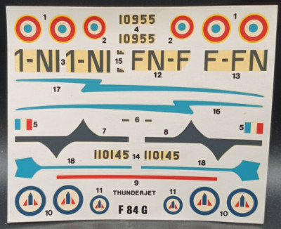 Heller | No. 278 | 1:72 Republic F-84 G Thunderjet Decals | eBay