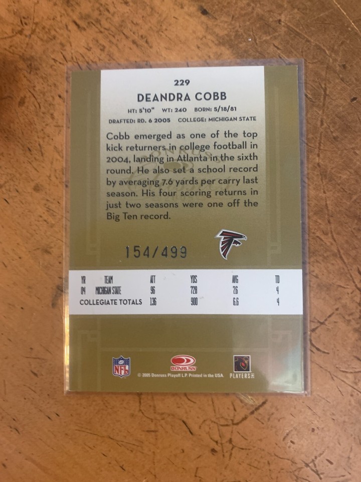2005 Donruss Classics #229 Deandra Cobb AUTOGRAPH RC | eBay