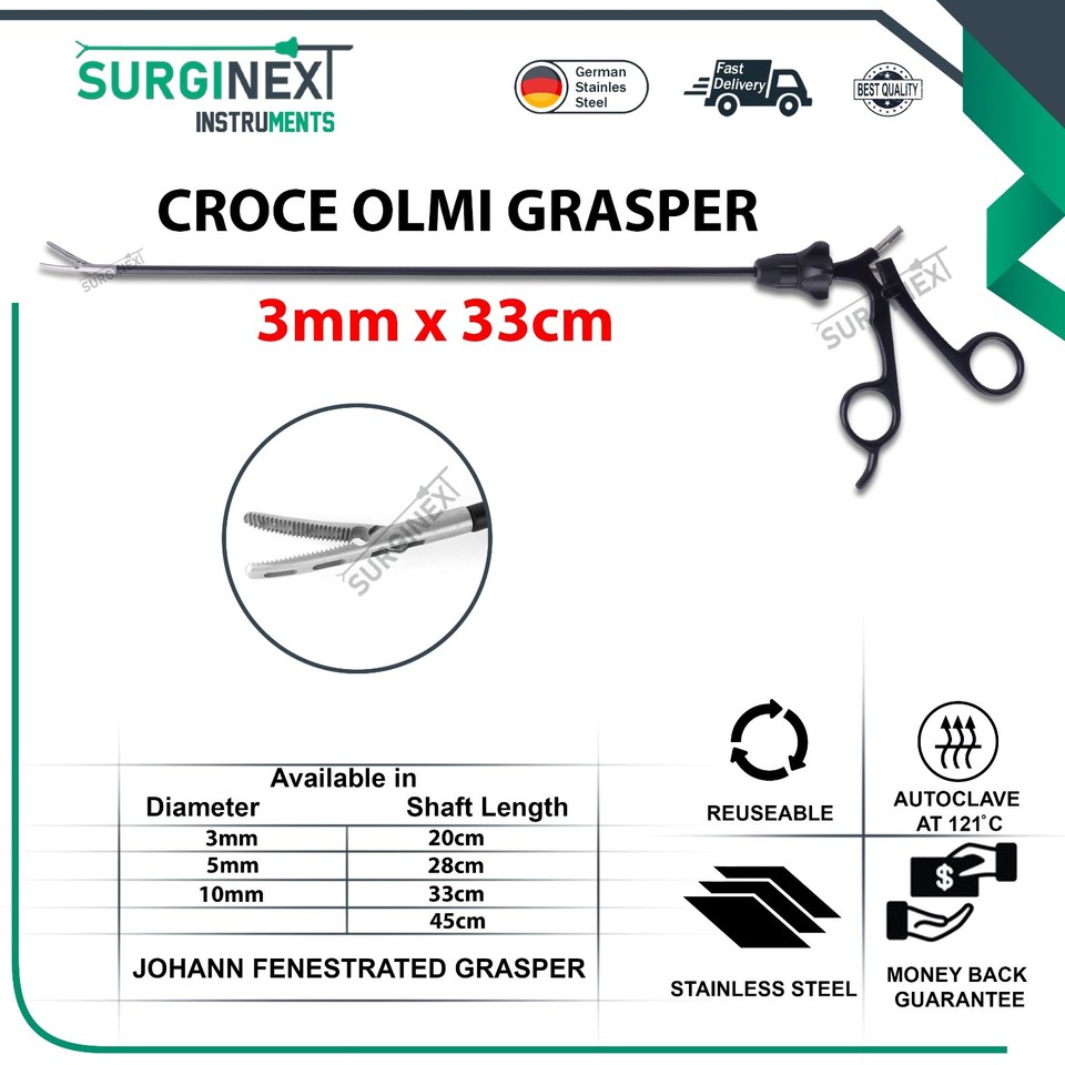 SURGINEXT® Laparoscopic Croce Olmi Grasper 3mm 33cm CROCE-OLMI Grasping ...