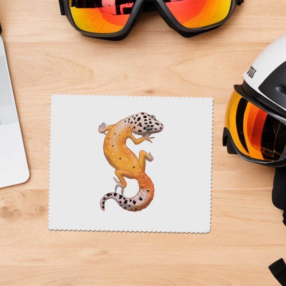 2 x 'Leopard Gecko' Microfibre Lens / Glasses Cleaning Cloths ...