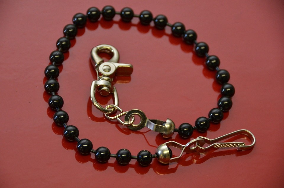 Ball Chain Bikers Wallet Chain Keychain Punk Goth Jeans Trigger Clasp ...