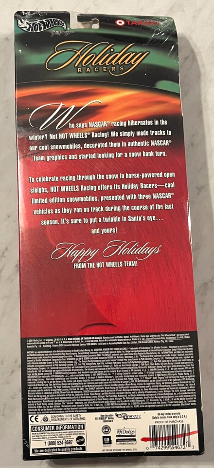 2001 Hot Wheels Holiday Racers NASCAR M&M,RARE ONE OF A KIND ERROR ...