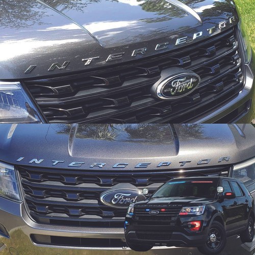 2011-2019 Ford Explorer Interceptor Police Hood Letters Emblem Decal ...