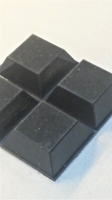 Rubber Stick On Feet 5/16" Tall x 3/4" Square for Electronics 3M ...
