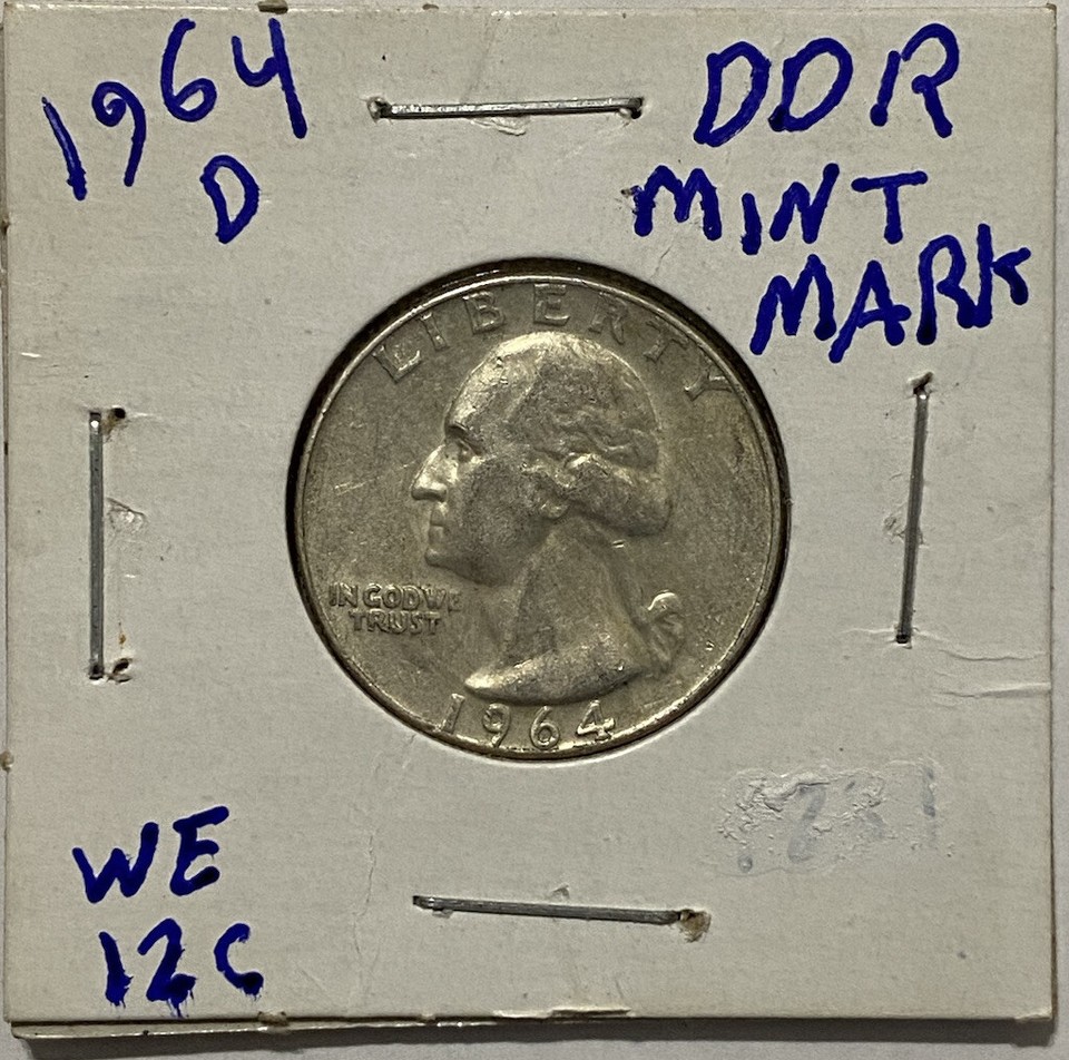1964-D Silver Quarter Error DDR MINT MARK | eBay