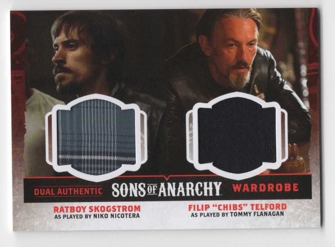Ratboy & Chibs SONS OF ANARCHY Seasons 4-5 Dual Wardrobe Costume Card ...