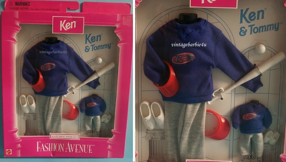 Barbie: NEW Ken Tommy Clothes #18111 Baseball Sports Bat Ball Fashion ...