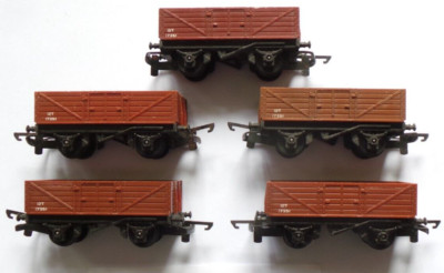 Job Lot Rake of 5 Tri-ang Hornby TT 100 (TT3) Model Railway 6 Plank ...
