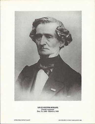 Louis Hector Berlioz French Composer Vintage Portrait Gallery Poster ...