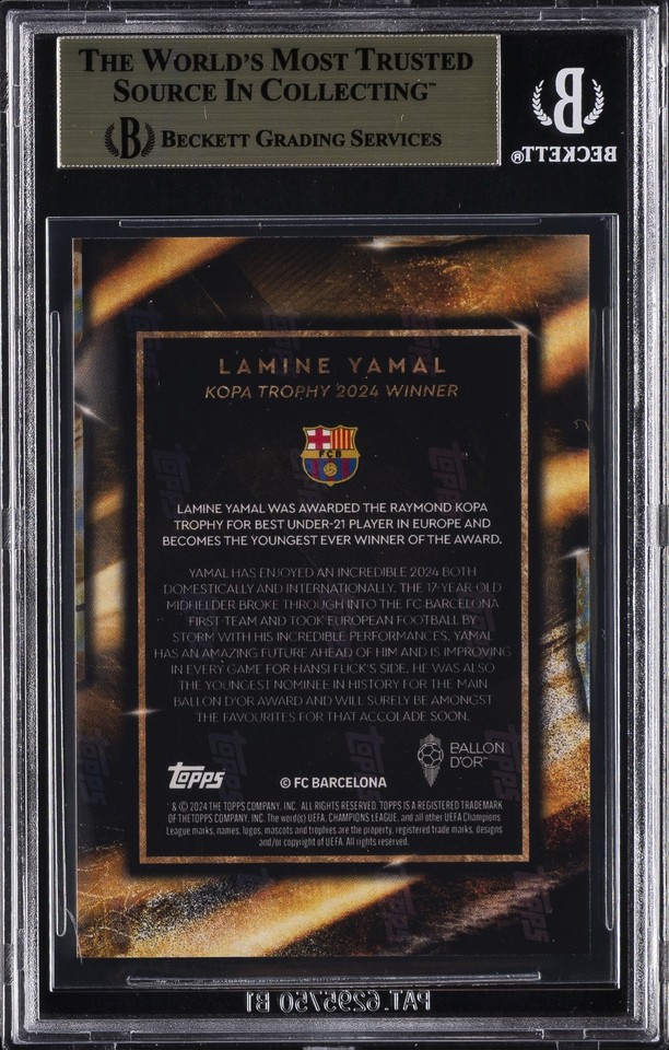 2024 TOPPS NOW BALLON D'OR KOPA TROPHY 2024 WINNER #3 LAMINE YAMAL RC ...