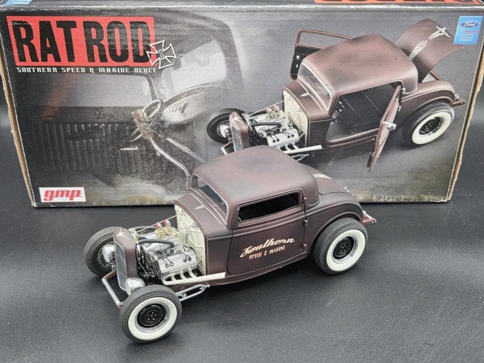 GMP RAT ROD 1932 FORD THREE WINDOW Diecast Model Toy Car Scale 1/18 ...