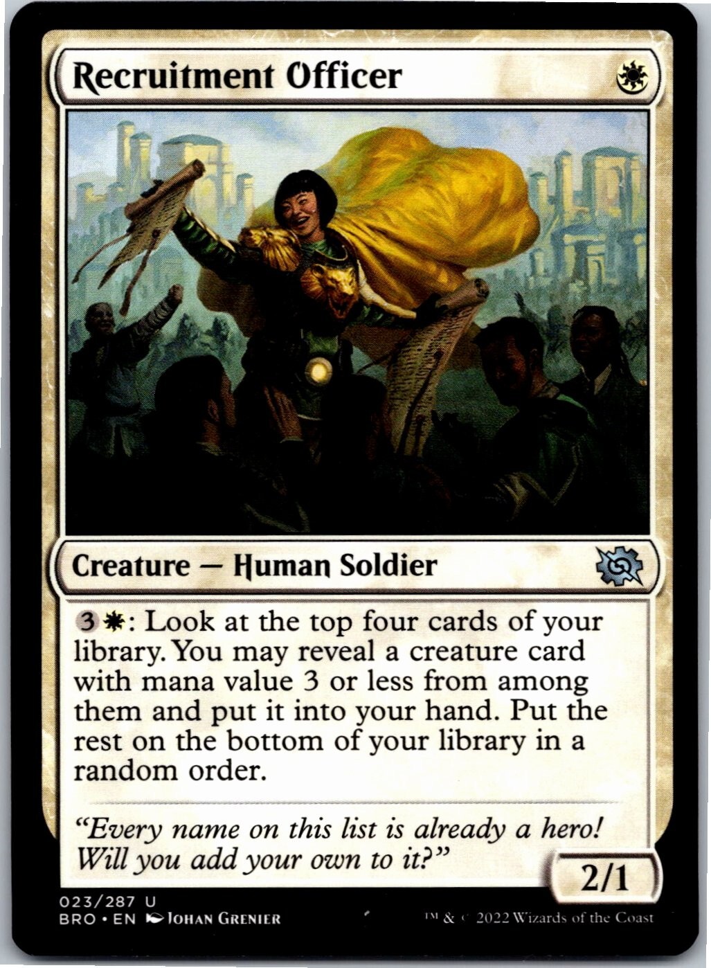 Magic the Gathering Recruitment Officer The Brothers' War x1 MTG Free ...