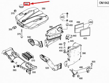 NEW MERCEDES-BENZ E W212 ENGINE COVER SEALING RING A6420160063 ORIGINAL ...